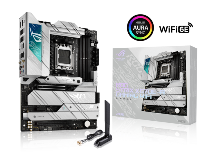 לוח אם חברת ASUS דגם ROG STRIX X670E-A GAMING WIFI White Edition AMD ...