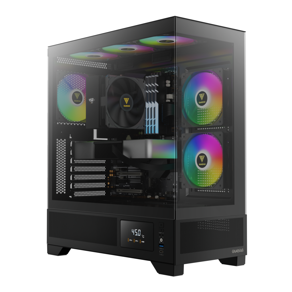 מארז חברת GAMEDIAS דגם ATLAS M1 Mid-Tower Case A-RGB PWM - OCPC - המחשב ...